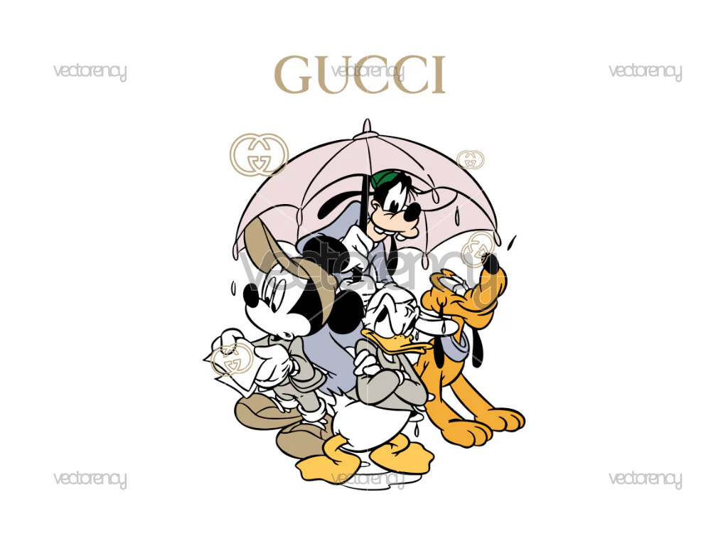 Donald Duck Mickey Gucci Fun DTF Design | Vectorency