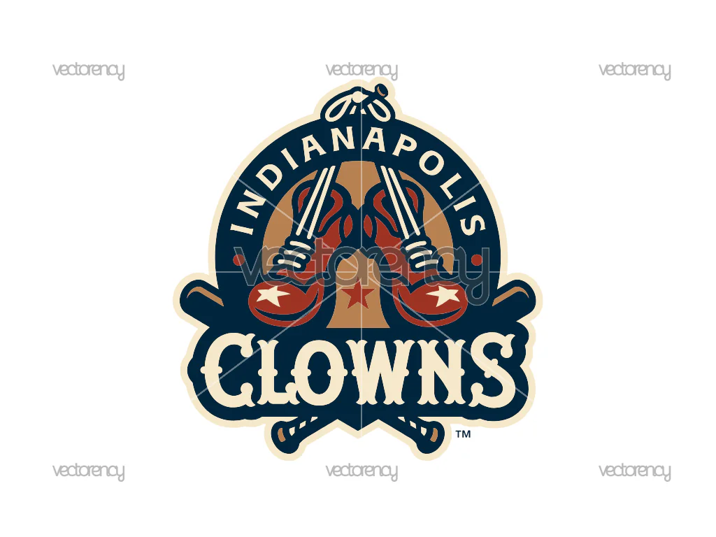 Indianapolis Clowns Baseball Logo Vector SVG PNG DXF | Vectorency
